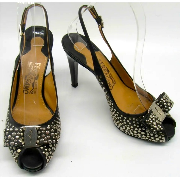 Salvatore Ferragamo | Shoes | Salvatore Ferragamo Black Leather Louvre ...